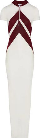 Jean Paul Gaultier Langes Kapuzenkleid mit Zickzackdetail - Wei&szlig;