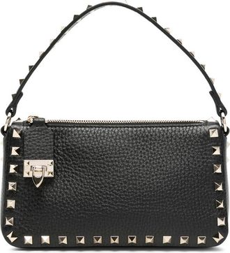Valentino Garavani Rockstud Pebbled Leather Shoulder Bag