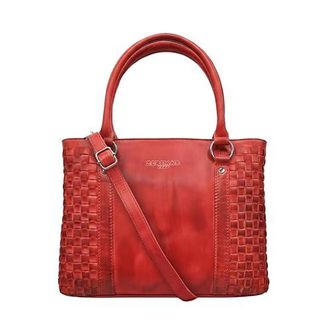 Zerimar | Sac &agrave; main d&eacute;contract&eacute; pour femme | Sac bandouli&egrave;re compact &agrave; plusieurs compartiments | Id&eacute;al au quotidien, en voyage ou au travail | Couleur Rouge 