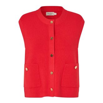 Masai Weste - - Knitwear - Damen - Rot - XS