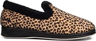 Padders Repose EE Pantoufles larges en mousse à mémoire de forme pour femme, Imprimé animal, 37 EU