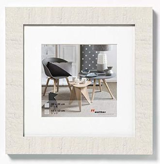 Walther Design Bilderrahmen polarweiss 40 x 40 cm Home Holzrahmen HO440V