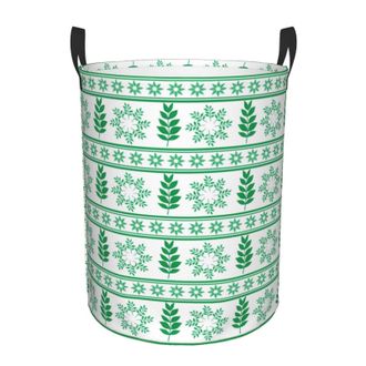 Generic Ethnische Stammesblume Aufbewahrungskorb Rund Korb Aufbewahrung Stehender W&auml;schebeh&auml;lter F&uuml;r Spielzeug Lagerung Waschk&uuml;che