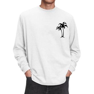 Generic T-shirt &agrave; manches longues pour homme, t-shirt surdimensionn&eacute; imprim&eacute; &agrave; manches longues, t-shirt d&eacute;t&eacute; l&eacute;ger, col rond, t-shirt &agrave; manches longues, t-shi