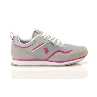 U.S.Polo Association Grau Rosa Slip-On Sneakers Trendiger Stil - - Shoes - Damen - Rosa - 35 EU