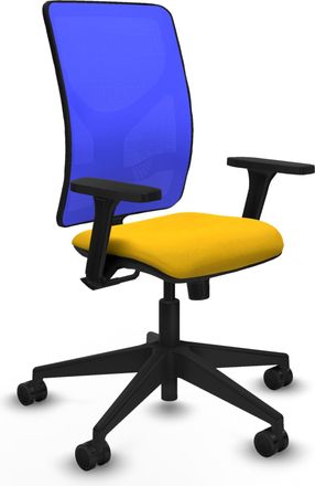 Piqueras y Crespo Drehstuhl f&uuml;r den Schreibtisch mit 3D-Armlehnen, h&ouml;henverstellbare Lendenwirbelst&uuml;tze, ausgestattet mit 3-fach verstellbarem Sinkro-Schneidschaum, Bla