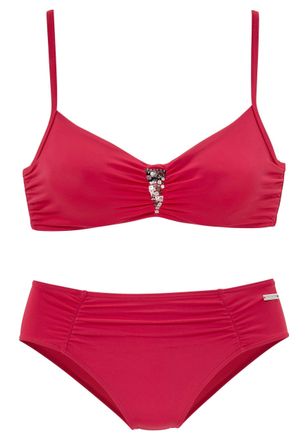Lascana Damen Bügel-Bikini mit Pailletten
