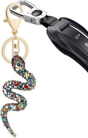 Generic Reptile Keychain - Cr&eacute;ature en de zinc, cl&eacute; de l&eacute;zard multicolore | Cadeau exotique, porte-cl&eacute;s daccent de sac &eacute;l&eacute;gant, pendentif reptile, ta