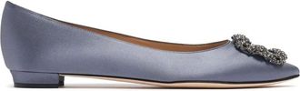 Manolo Blahnik Femme, Chaussures, Gris, Taille: 39 EU Ballerinas