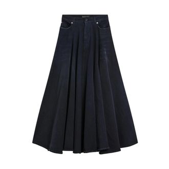 Balenciaga Godet Maxi Rock - - Skirts - Damen - Blau - M