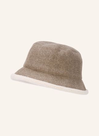 Calvin Klein Bucket-Hat Mit Teddyfell braun