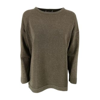 D.exterior Rundhals-Strickwege - - Knitwear - Damen - Gr&uuml;n - M