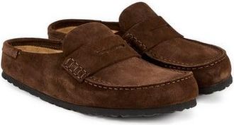 Birkenstock Mules plates Naples en cuir daim