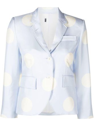 Thom Browne Thom Browne Blazer en soie imprim&eacute; &agrave; pois