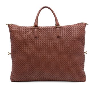Bottega Veneta Botetga Veneta Tan Maxi Nappa Intrecciato Convertible Tote