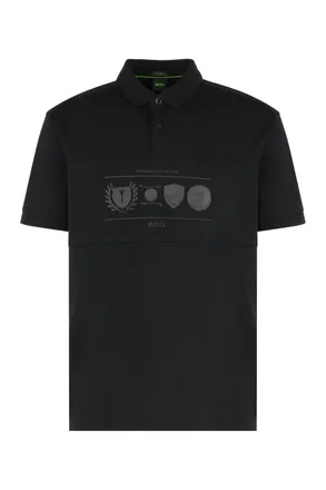 HUGO BOSS Relaxed-Fit Cotton Polo Shirt - Black