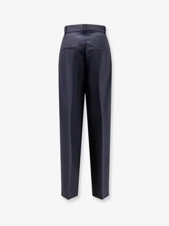 R&oacute;he Womens Trousers Virgin Wool & Mohair Blue
