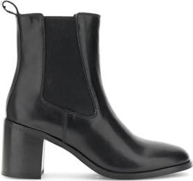 Caf&egrave;noir Bottines En Cuir &Agrave; La Cheville Avec &Eacute;lastiques, Pour Femme, Couleur Noir, Taille 40