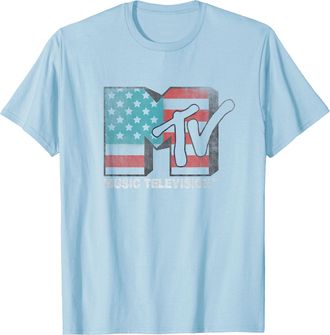 Giesswein Distressed Vintage 4th Of July American Flag Vibes Logo T-Shirt