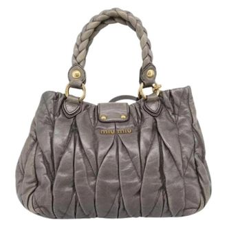 Miu Miu Pre-owned Leder Handtasche - - Pre-owned - Damen - Grau - ONE SIZE