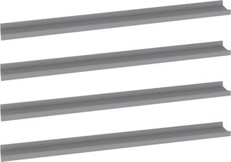 Generic vidaXL 4X Wandregal B&uuml;cherregal Wandboard Schweberegal H&auml;ngeregal Dekoregal Freischwebend Regal B&uuml;roregal Wandablage Grau 100x9x3cm