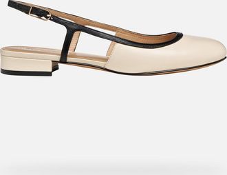 Geox Schuhe Virnilisa B Dame Off-white/schwarz