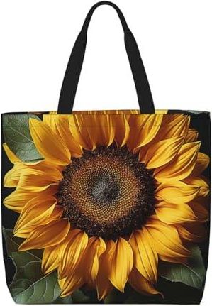 Generic Tournesols Sac A Main Femme R&eacute;utilisable Tote Bag Imperm&eacute;able Sac &Agrave; Bandouli&egrave;re Pour Quotidienne Shopping Voyage