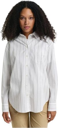 GANT Femme, Blouses et Chemises, Multicolore, Taille: 40 FR Chemise Coupe D&eacute;contract&eacute;e &agrave; Rayures Contrast&eacute;es