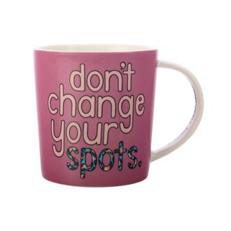 Maxwell & Williams DX1076 Kaffee-Tasse 380 ml - Serie Be Kind - Porzellan, Sinnspruch Change your Spot bunt, Geschenkbox
