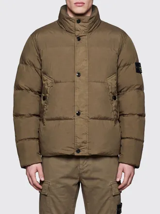 Stone Island Doudoune courte en nylon matelass&eacute; d&eacute;perlant avec logo