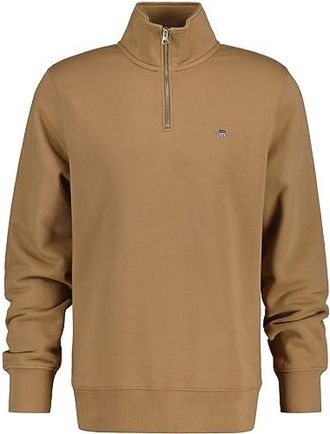 GANT Reg Shield Half Zip Sweat Maillot de survêtement, Kaki Chaud, XL Homme