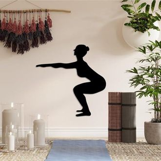 Hanah Home Stylish Black Decorative Metal Wall Accessory, 54 x 55 cm | 100% Metal, 1.5 mm Thickness | Perfect for Modern Home Decor & Art Display