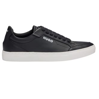 HUGO BOSS Hugo - Futurism Sneaker f&uuml;r Herren, Leder, Runder Zeh, Flach (Schwarz)