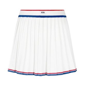 GCDS Faltenstrickrock - - Skirts - Damen - Wei&szlig; - S