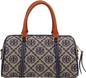Tory Burch Tory Burch Crossbody Bags - Monogram Bucket In Printed Cotton Monogram Blue - Gr. unisize - in Beige - f&uuml;r Damen