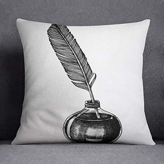 Bonamaison Le Jardin du Lin Kissenhüllen, Cotton, Mehrfarbig, 45x45