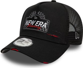 New Era Mesh Trucker Cap - Motorsport Racing schwarz
