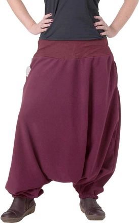 vishes Alternative Bekleidung - Haremshose aus Fleece Einheitsgr&ouml;&szlig;e/Lange Gr&ouml;&szlig;e Pflaume 44-50
