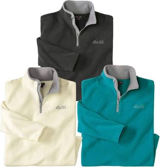 Atlasformen Lot de 3 Pulls Micropolaire - Disponible en Grandes Tailles du M au 5XL