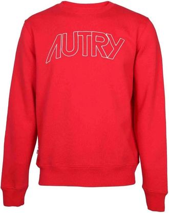 Autry Homme, Sweatshirts et sweats &agrave; capuche, Rouge, Taille: L Logo SweaT-shirt