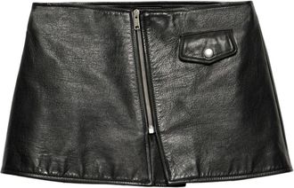 Prada Minirock aus Leder - Schwarz