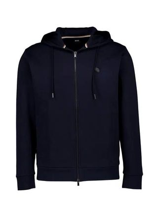 HUGO BOSS Herren Sweatjacke blau unifarben