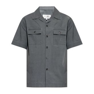 Maison Margiela Logo Shirt - - Shirts - Herren - Grau - L