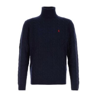 Polo Ralph Lauren Homme, Pulls, Bleu, Taille: M Certified Wool And Cashmere Turtleneck