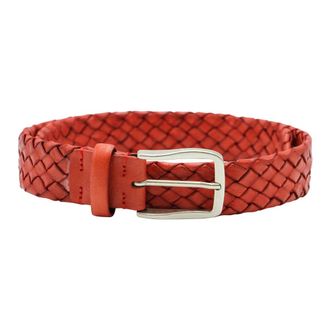Moorer Faron Geflochtener Lederg&uuml;rtel - - Accessories - Herren - Rot - 95 CM