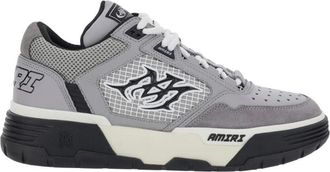 Amiri Homme, Chaussures, Gris, Taille: 44 EU Baskets Grises avec D&eacute;tails Contrast&eacute;s et Semelle en Caoutchouc en Cuir Homme