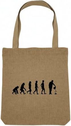 Fabulous Sac Shopping Tote Bag Aspect Lin - Evolution Jardinage Nature Plante Fleur - Sac de Courses Toile Epaisse 360g Beige Naturel Cabas Port&eacute; Epaule Solide
