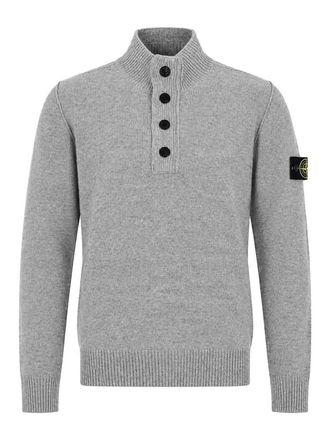 Stone Island Pull Col Roul&eacute; - Gris