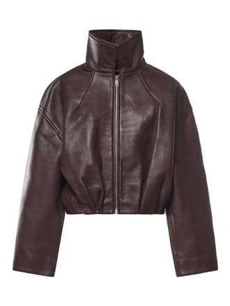 Rotate Lederjacke - Dunkelbraun