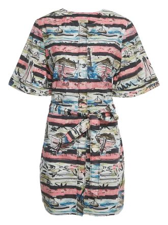 Burberry robe courte &agrave; imprim&eacute; abstrait - Rose